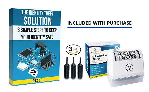 Vantamo Identity Theft Protection Roller Stamp Wide Kit, Including 3-P